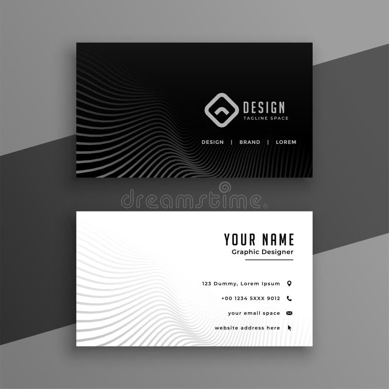 Premium Black and White Professional Business Card Template Design ...