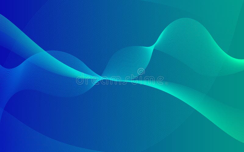 A Premium Blue-green Gradient Abstract Background with Elegant Wave ...