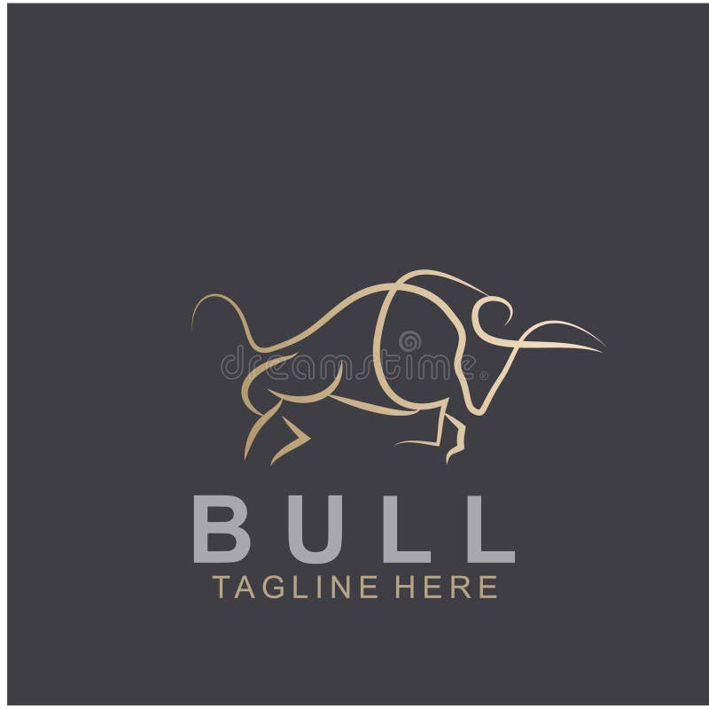 Bull logo design stock illustration. Illustration of concept - 166728224