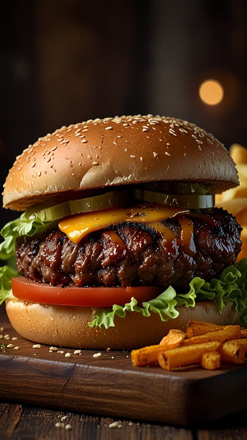 Premium Burgers stock image. Image of wallpapers, burger - 345514299