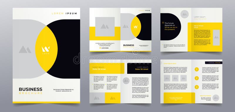 Premium Business Brochure Pages Design Template Stock Illustration ...
