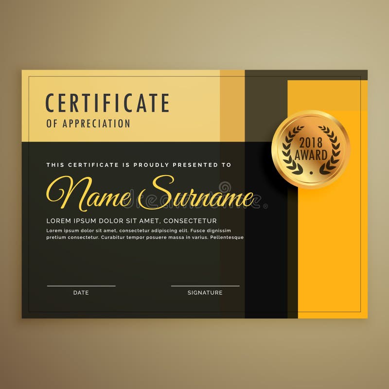 Premium Certificate of Appreciation Award Design Stock Vector ...