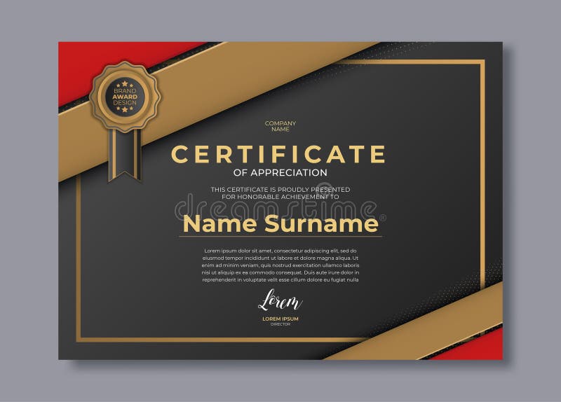 Premium Certificate Diploma Design Template Stock Vector - Illustration ...