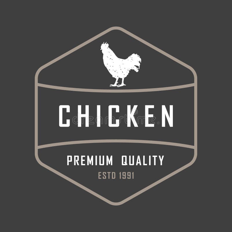 Premium Chicken Logo. Labels, Badges and Design Elements. Retro Style ...