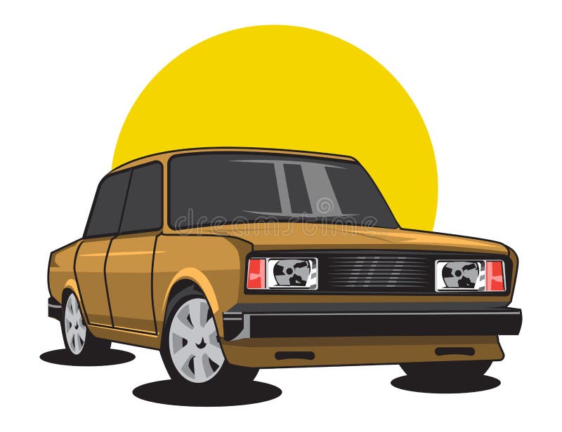Cool Classic Car Vehicle Design with Vector Illustration Graphic File ...