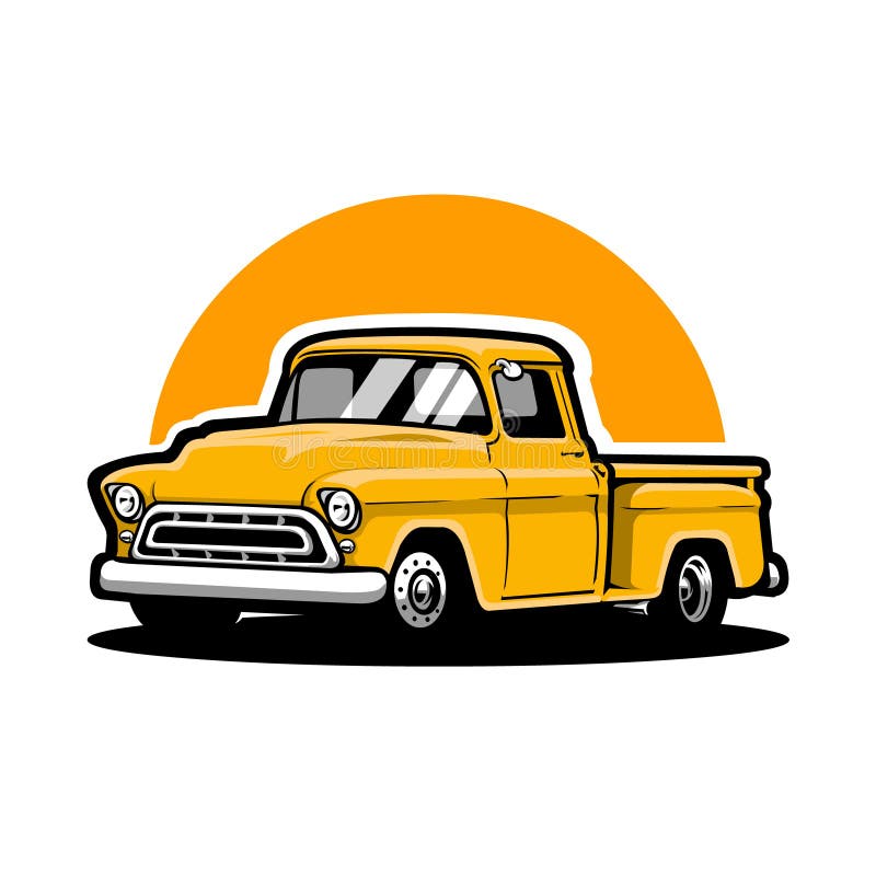 Premium Classic Farm Truck Vector Illustration Stock Vector ...