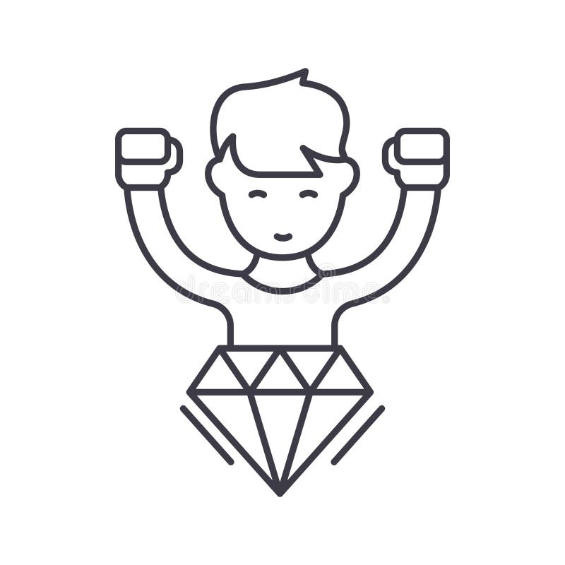 Premium Client Icon, Linear Isolated Illustration, Thin Line Vector ...