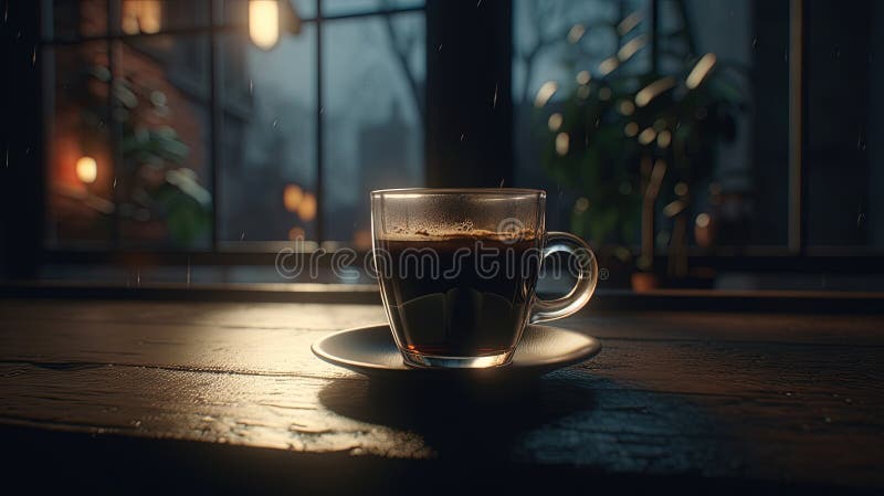 Premium Coffee, Digital Art Illustration, Generative AI Stock ...