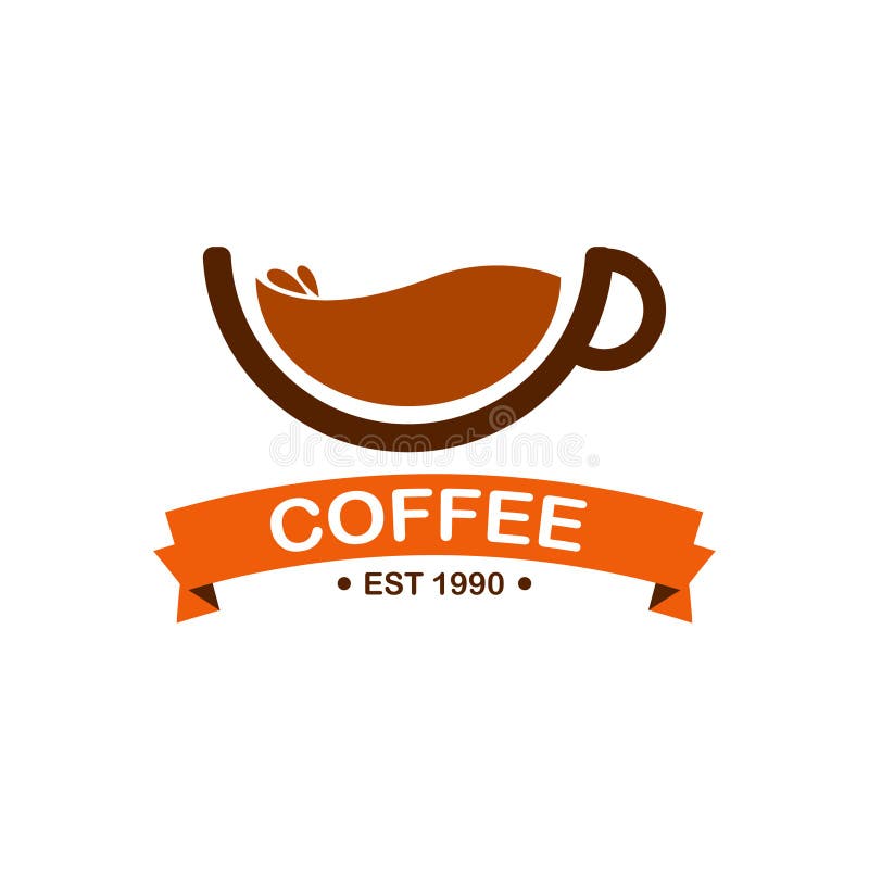 Premium Coffee Logo stock vector. Illustration of simple - 99435897