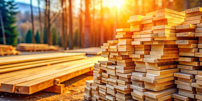 Premium Construction Lumber Stacked for Strength and Durability a ...