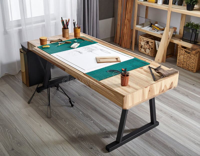 Crafting Table Ergonomic Design Surface Stock Illustrations – 14 Crafting Table Ergonomic Design ...