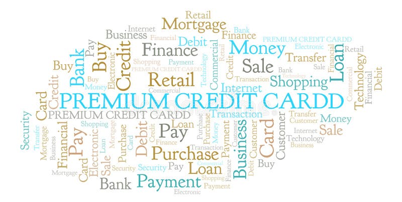 Premium Credit Card Word Cloud. Stock Illustration - Illustration of ...