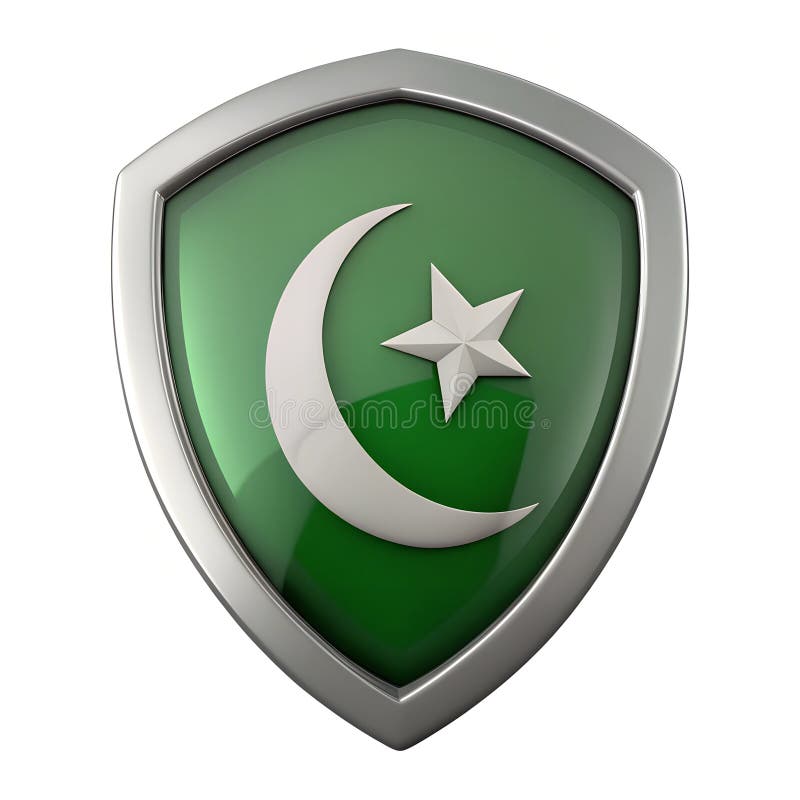 Premium 3D Shield Icon with Pakistani Flag Stock Illustration ...
