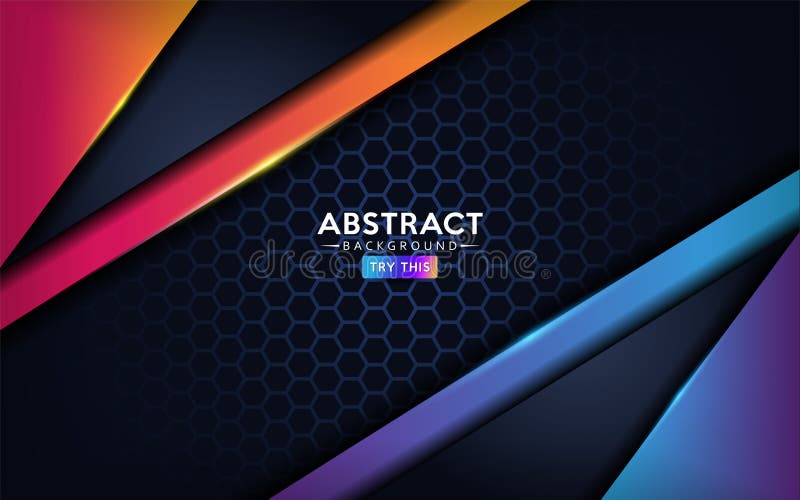 Premium Dark Modern Abstract Background with Blue and Orange ...