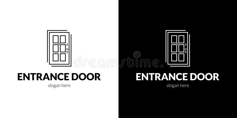 Premium entrance door logo stock vector. Illustration of office - 313067173