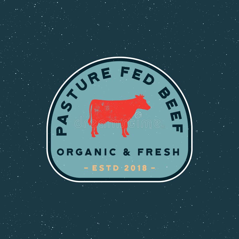Premium Fresh Beef Label. Retro Styled Meat Shop Emblem. Vector ...