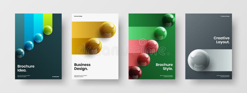 Premium Front Page A4 Vector Design Illustration Bundle Stock Vector ...