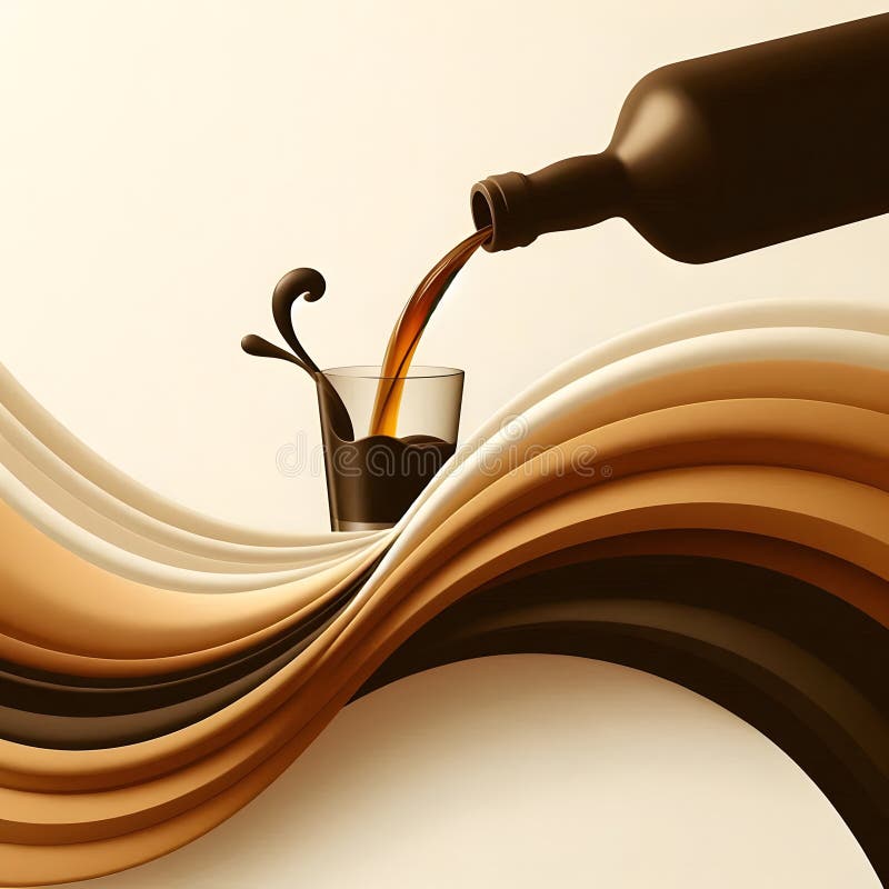 Premium Golden Spirit Pour with Dynamic Flow and Elegant Movement ...