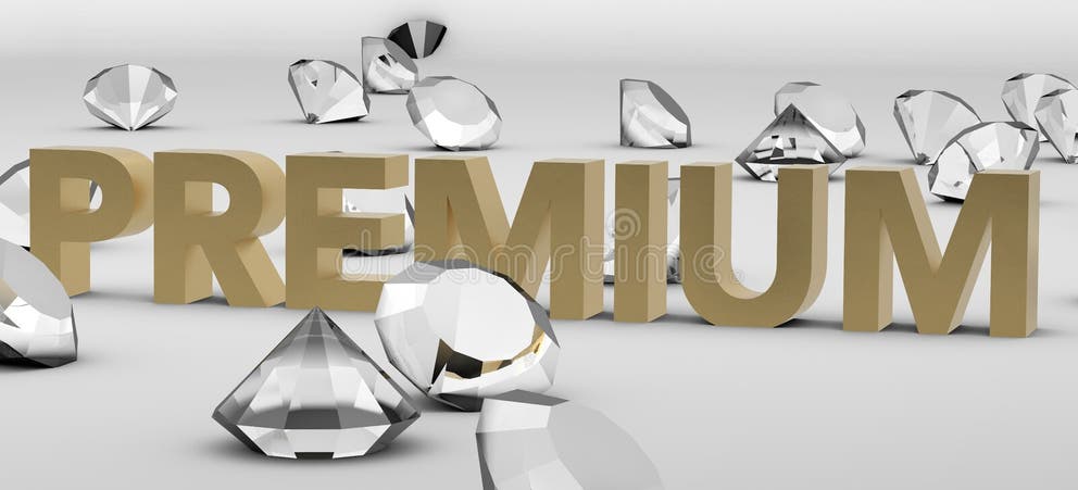 Premium Golden Title with Diamonds Stock Illustration - Illustration of ...