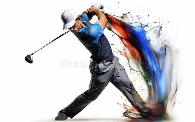 Premium Golf Swing Analyzer with White Backdrop Stock Photo - Image of ...