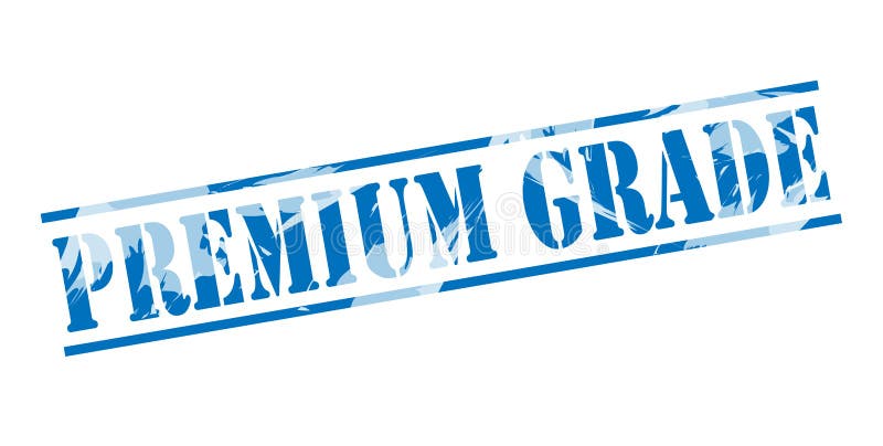 Premium grade blue stamp stock illustration. Illustration of premium ...