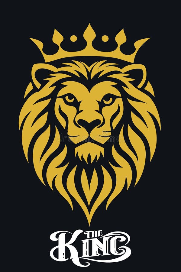 Premium Gradient Lion Crown Logo Vector Illustration Design Stock ...