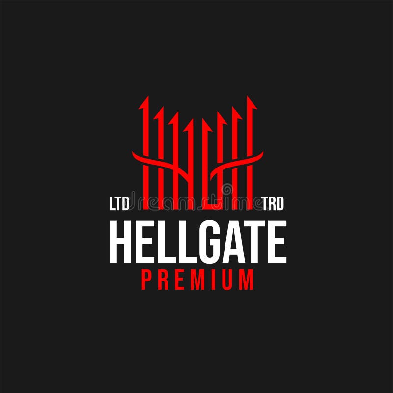 Premium Hell Gate Vector Logo Design Stock Illustration - Illustration ...