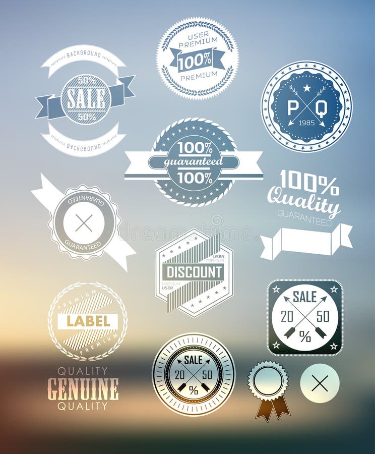 Premium and High Quality Label / Icon Stock Vector - Illustration of ...