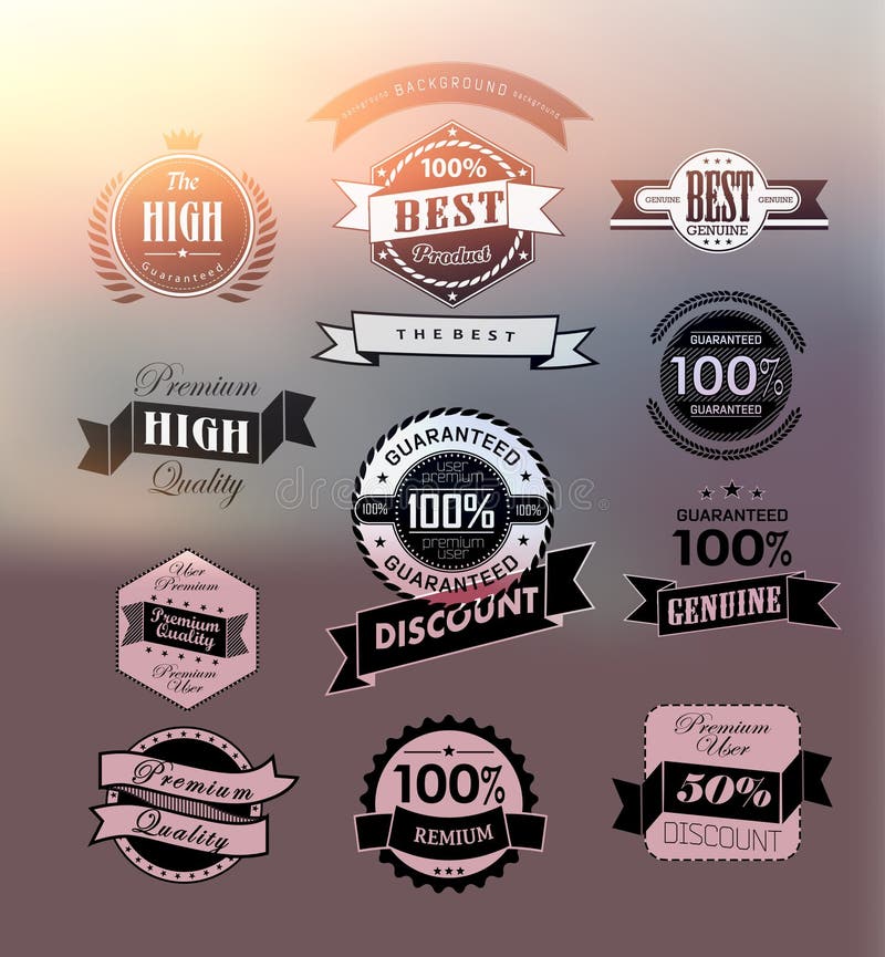 Premium and High Quality Label / Icon Stock Vector - Illustration of ...