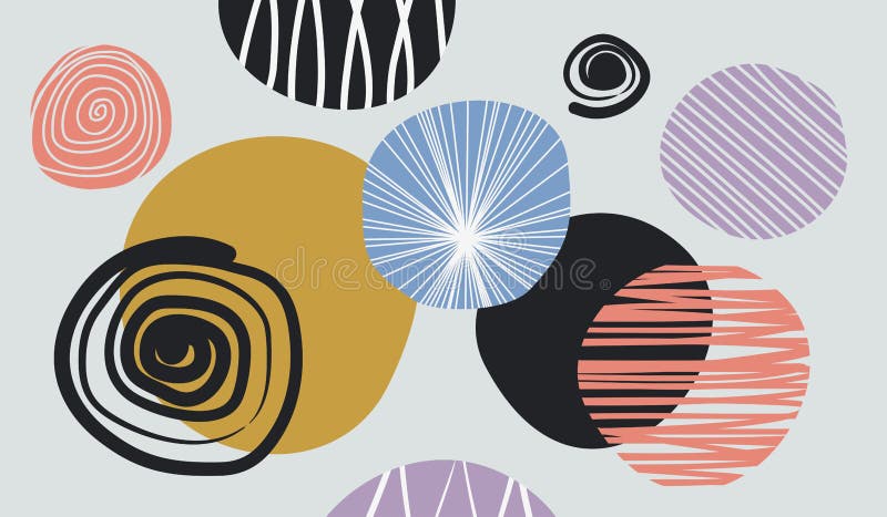 Colorful Various Round Shapes Abstract Vector Background Design Stock ...