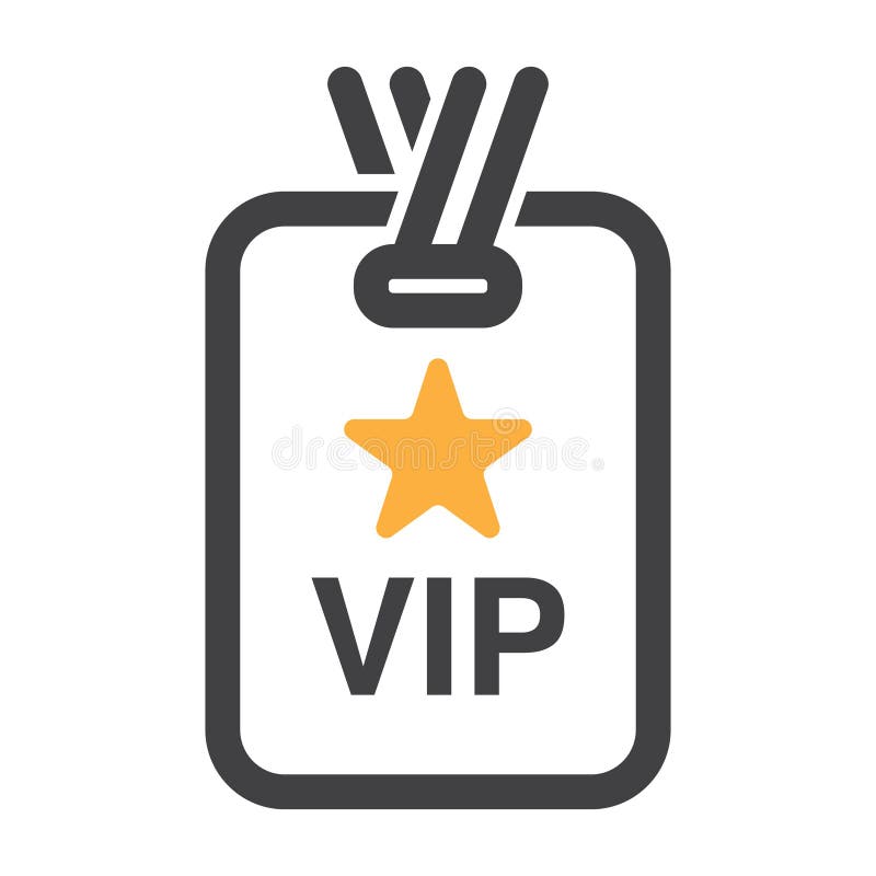 Premium ID Badge Icon â€ VIP Access and Membership Tag Vector ...