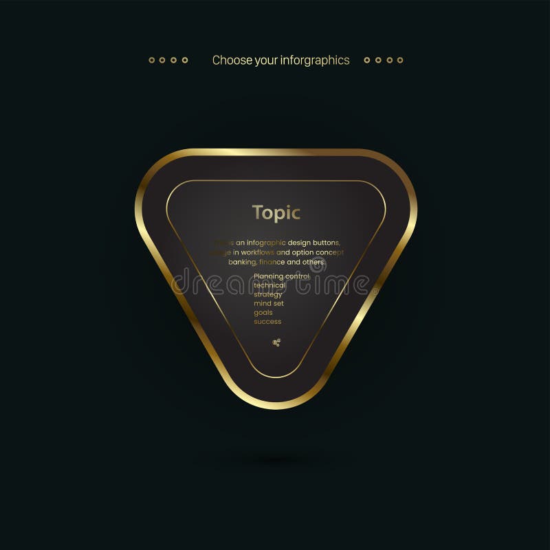 Premium Triangle Logo in Gold Metal Shape Design, Golden Triangle for ...