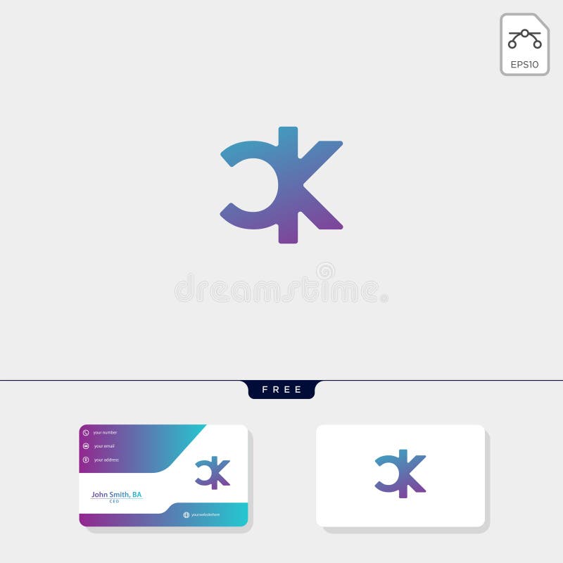Premium Initial Ck, KC, C, or K Creative Logo Template and Business ...
