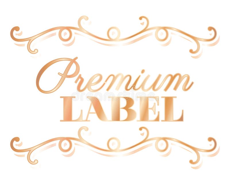 Premium Label Divider Ornament Gold Vector Design Stock Vector ...
