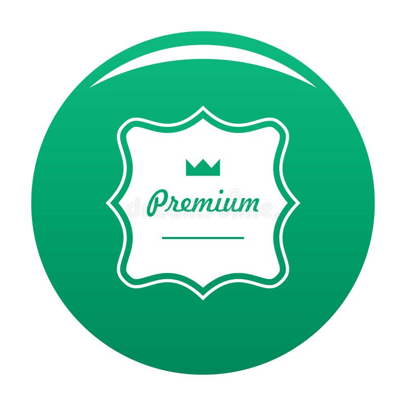 Premium Label Icon Vector Green Stock Vector - Illustration of object ...