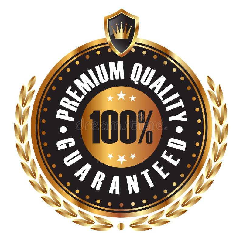 Premium quality label stock vector. Illustration of guaranteed - 23847469