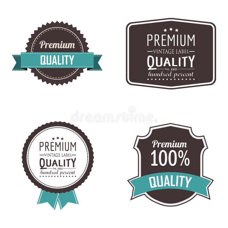 Premium labels stock vector. Illustration of brown, graphic - 35897213