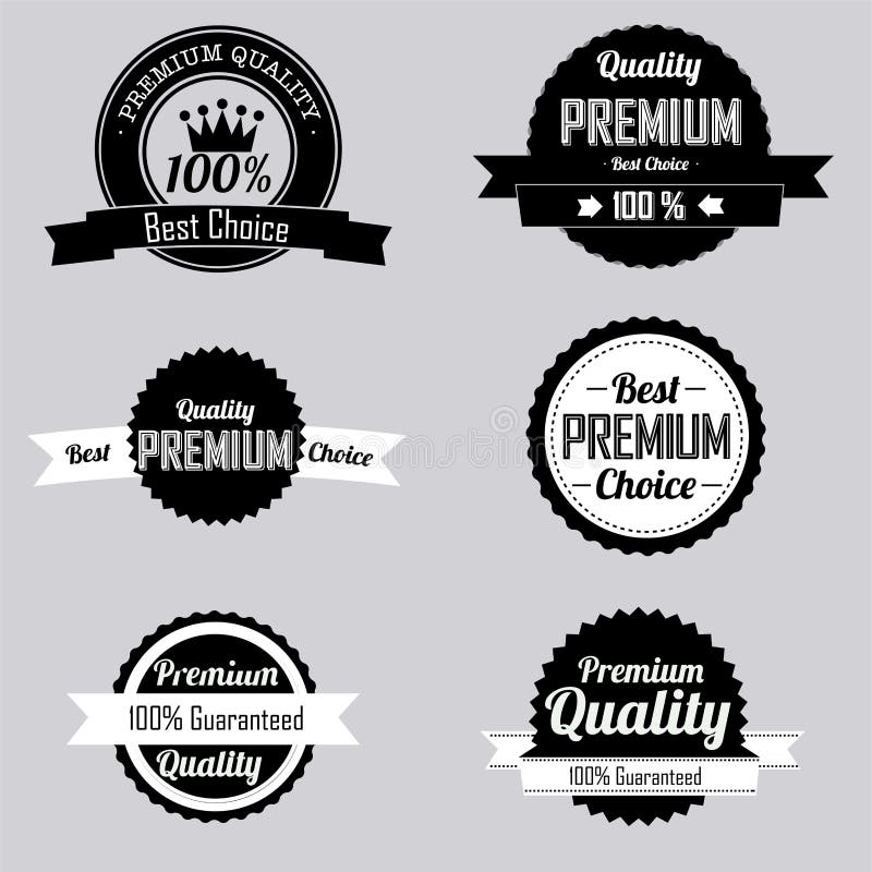 Premium labels stock vector. Illustration of brown, graphic - 35897213