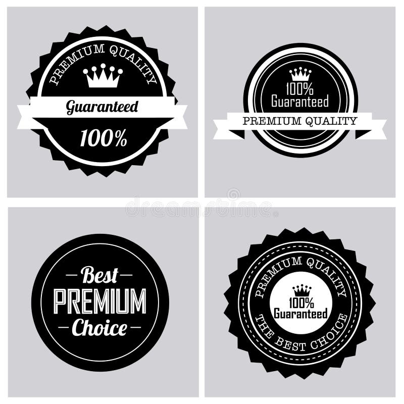 Premium labels stock vector. Illustration of premium - 35688170