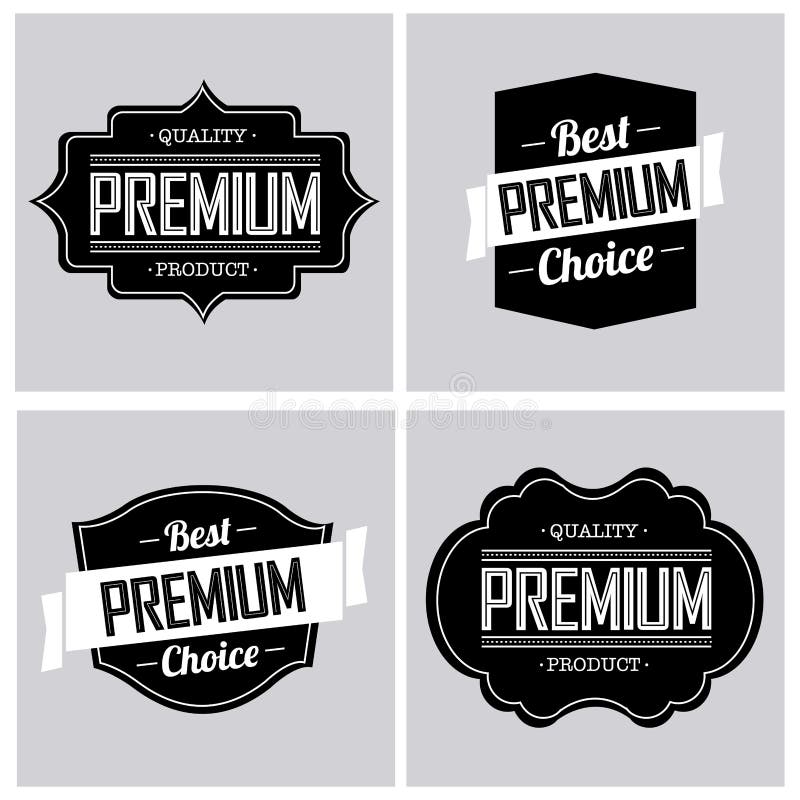 Premium labels stock vector. Illustration of premium - 35688170