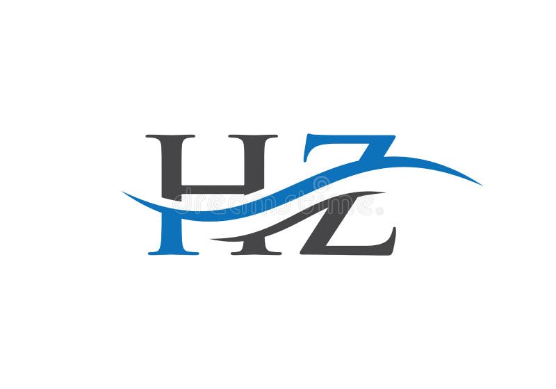Premium Letter HZ Logo Design with Water Wave Concept. HZ Letter Logo ...