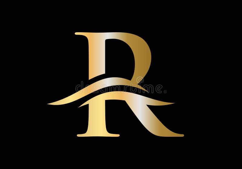 Premium Letter R Logo Design with Water Wave Concept. R Letter Logo ...