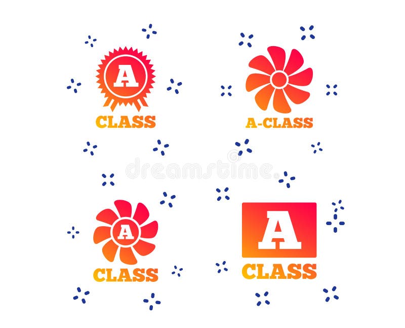 Premium Level Award Icons. a-class Ventilation. Stock Vector ...