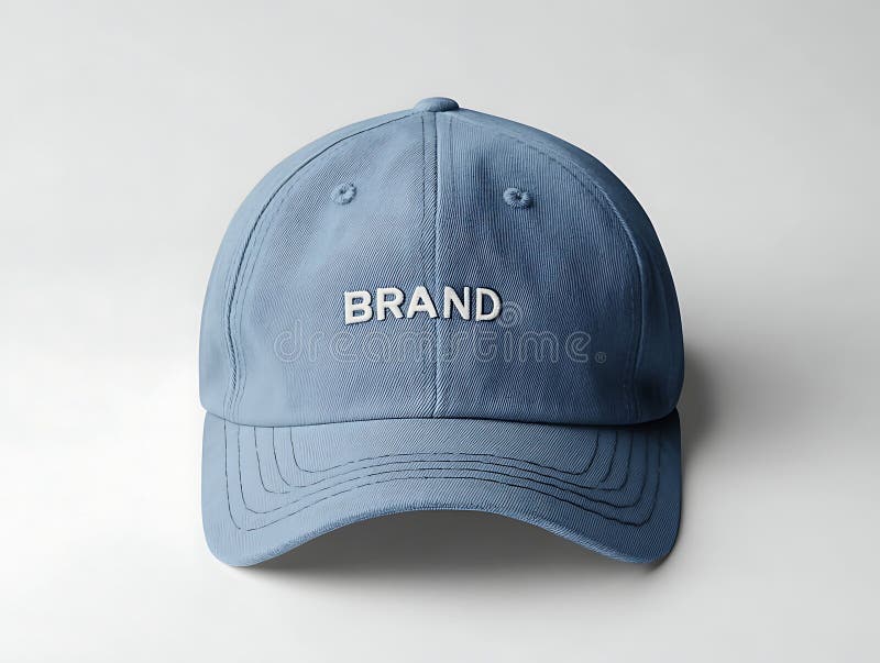 Premium Light Blue Cap with Bold Brand Logo for Everyday Style Stock ...