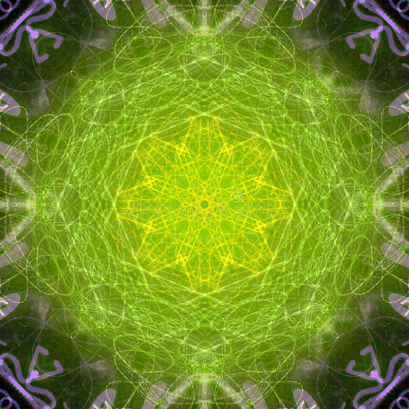 Premium Light Code Mandala Technology Pattern Tile Pavement Green Code ...