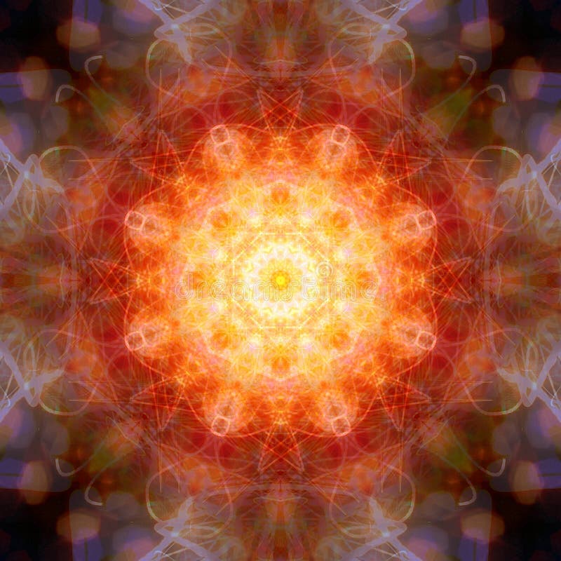 Premium Light Code Mandala Technology Pattern Tile Pavement Red Yellow ...