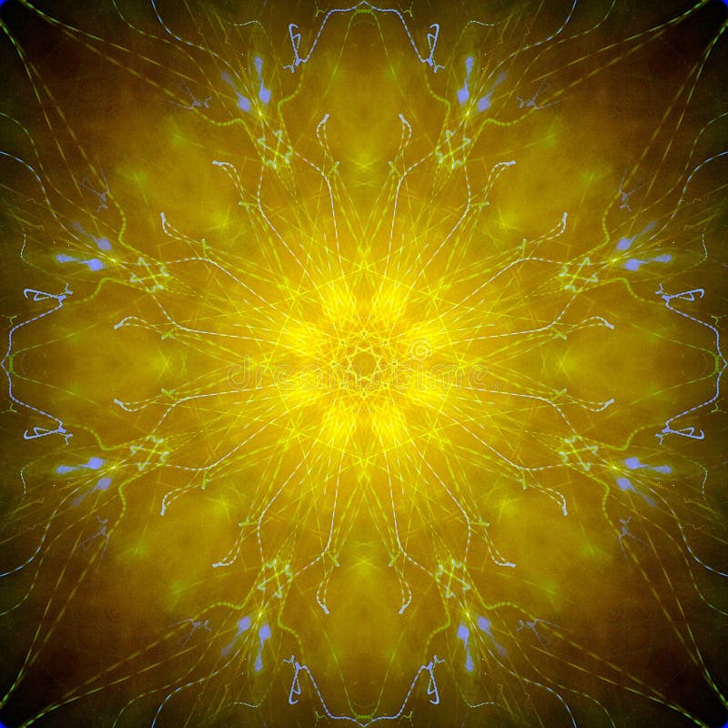 Premium Light Code Mandala Technology Pattern Tile Pavement Yellow Sun ...