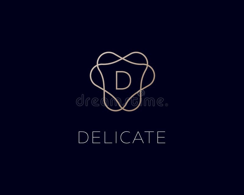 Premium Linear Gradient Monogram Letter D Logotype. Elegant Vector ...