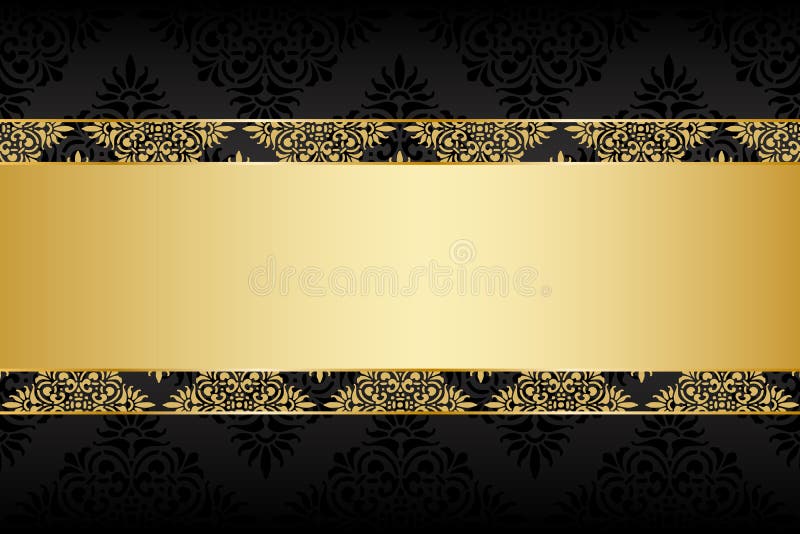 Premium Luxury VIP Card, Black and Gold Design with Lace. Background ...