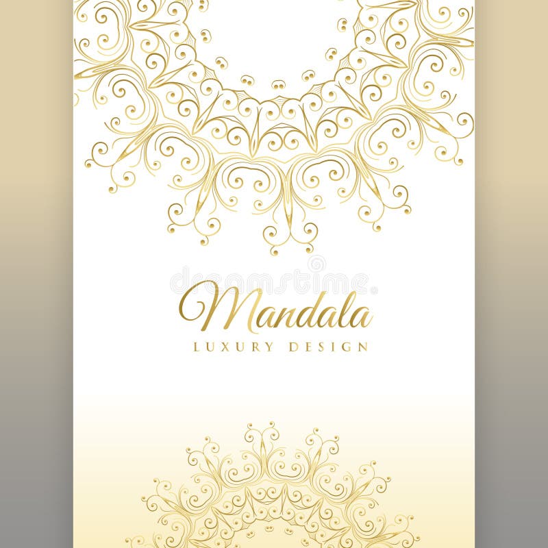 Mandala Invitation Card Design.Floral Card Template Design Stock Vector ...